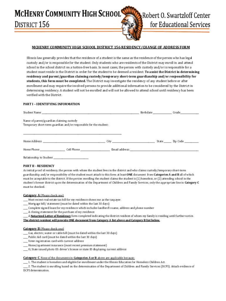 Fillable Online MCHS Residency Form (English) Revised 1/28/22 Fax Email ...