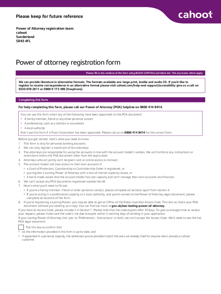 Fillable Online Power of Attorney Registration Form & Guidance Note Fax ...