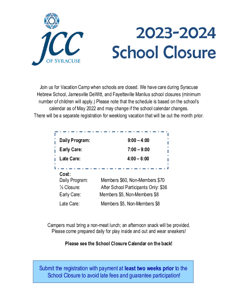 Fillable Online Holiday and School Break Calendar Fax Email Print ...