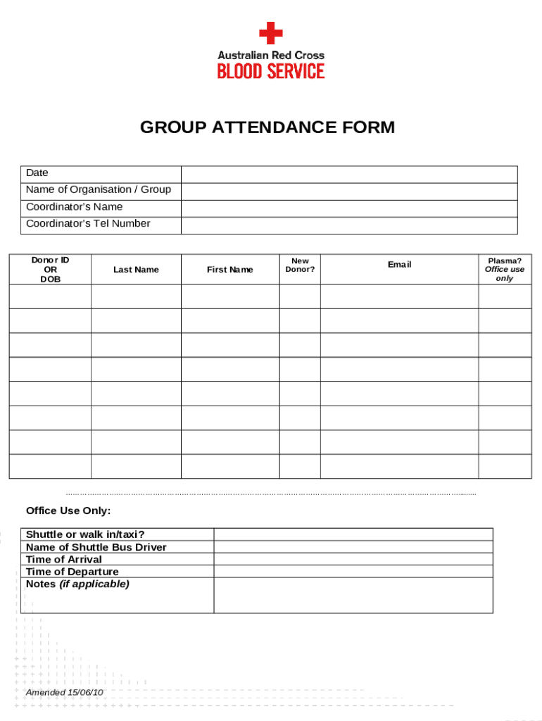 GROUP ATTENDANCE Doc Template | pdfFiller