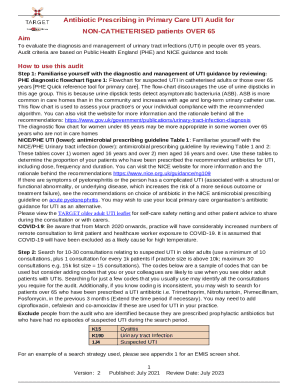 Antibiotic Prescribing in Primary Care UTI Audit for NON ...
