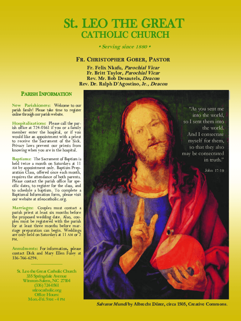 Fillable Online CHRISTOPHER GOBER, PASTOR Fax Email Print - pdfFiller