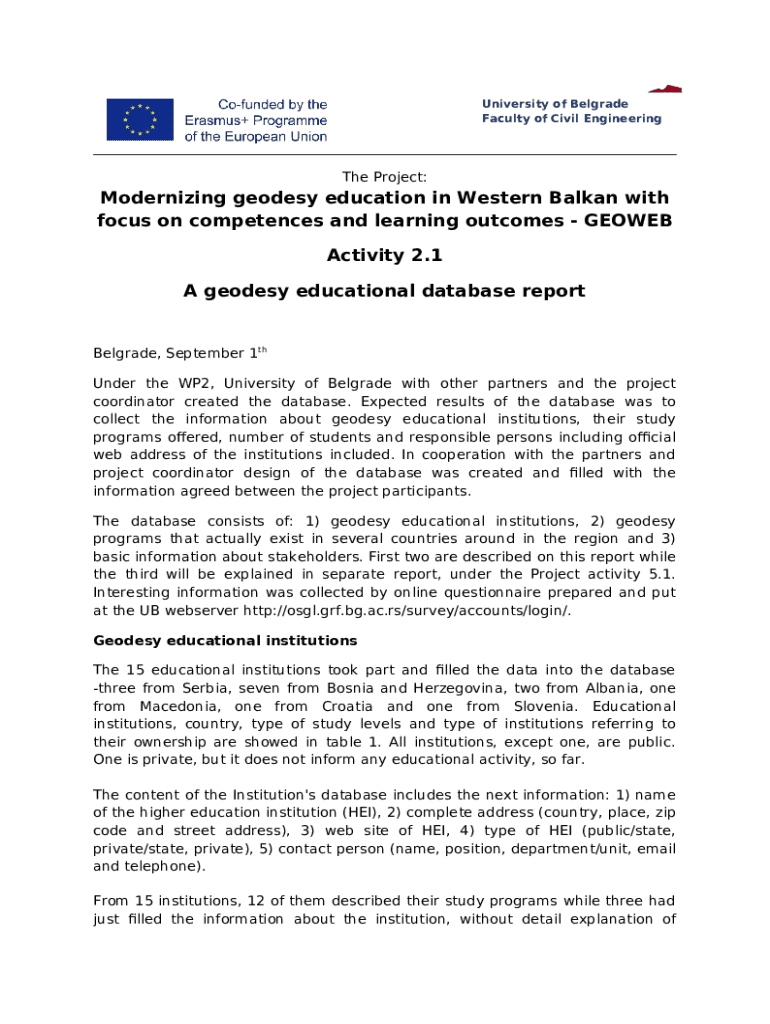 1st Western Balkan Conference on GIS, Mine Surveying ... Doc Template ...