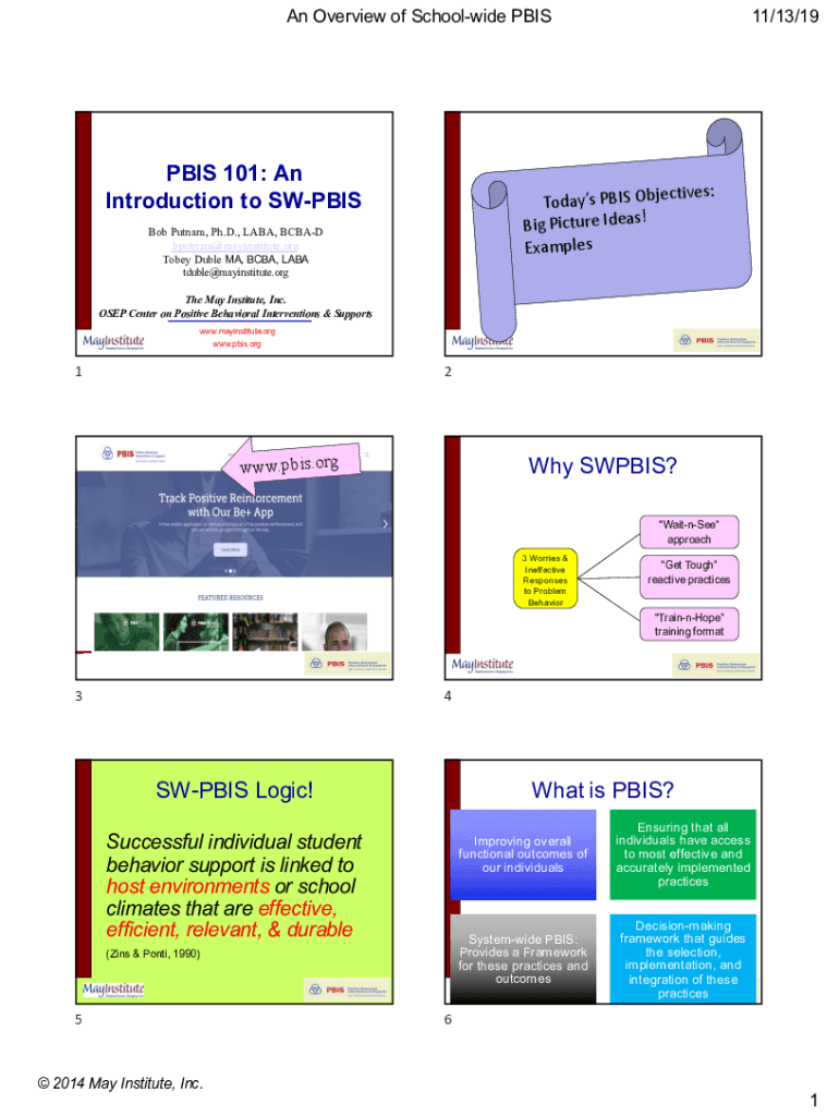 Fillable Online An Introduction to SW-PBIS Fax Email Print - pdfFiller