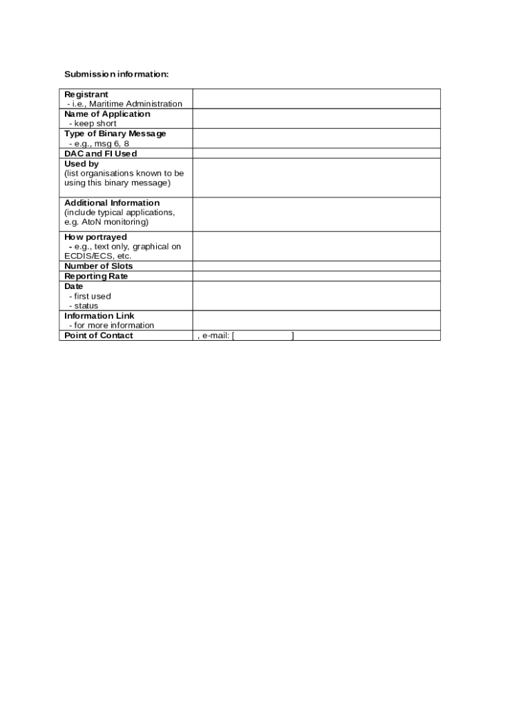 Registration for Collection of AIS Binary Applications - vislab-ccom ...