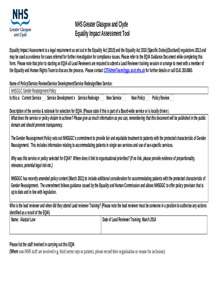 Non-binary equality action plan: equality impact assessment Doc ...