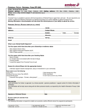 Personal Focus - Ember Doc Template | pdfFiller