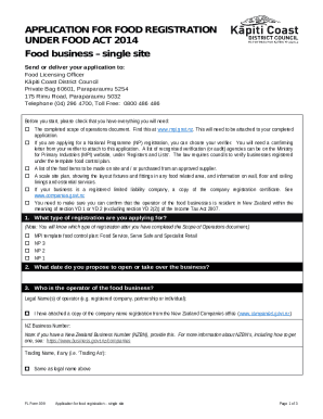FL 009 Application for Food Registration - Single Site.docx Doc ...