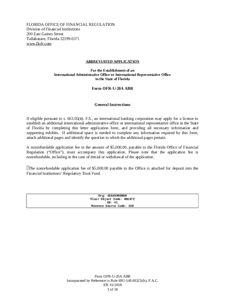 OFR Division of Financial Institutions Doc Template | pdfFiller