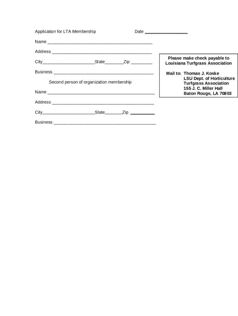 Application for General Membership Tribal Organization or ... Doc ...