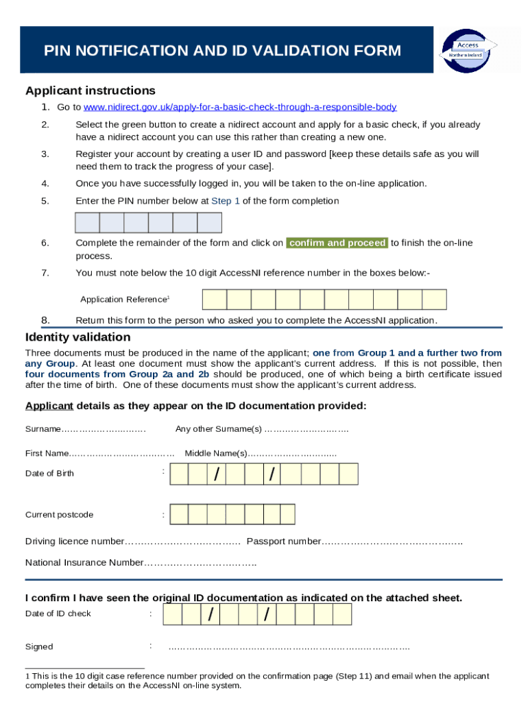 accessni pin notification and id validation (piniv0619) Doc Template ...