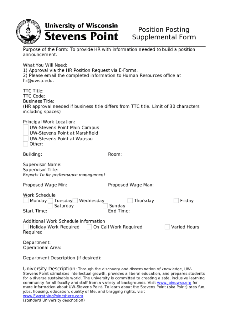 Position Requisition (PRF) The Office of ... Doc Template | pdfFiller