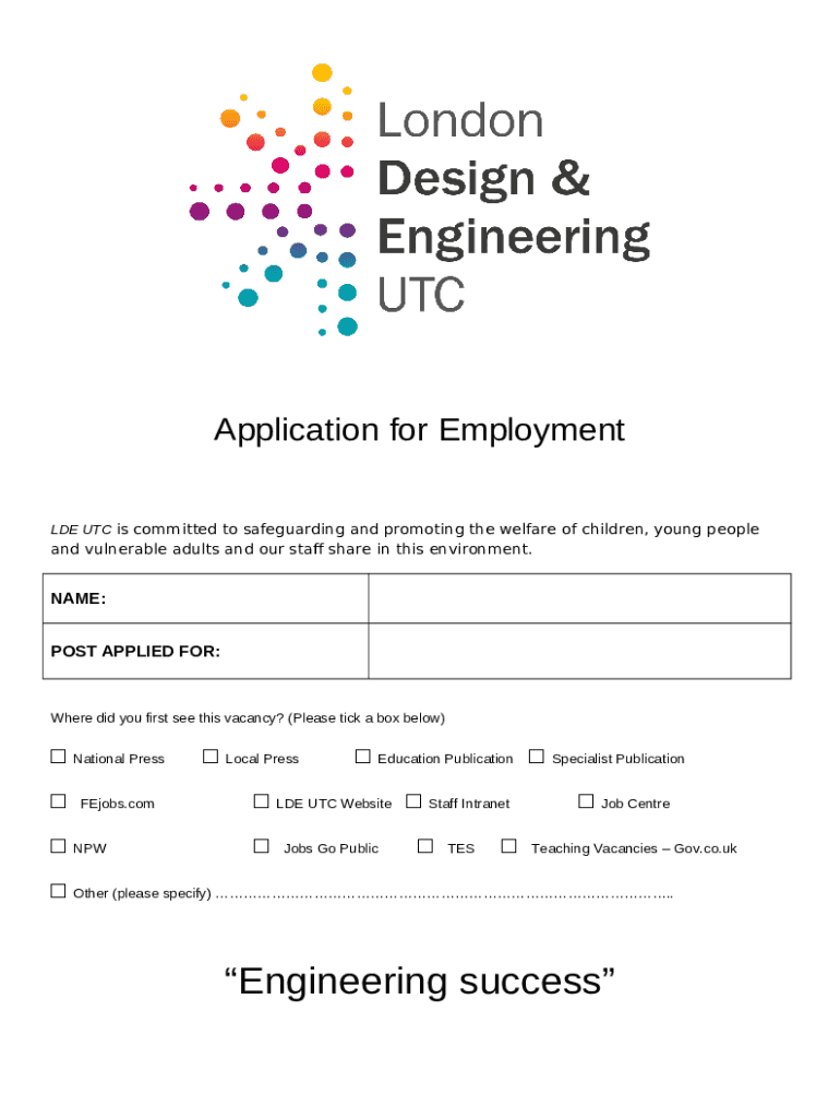 lde utc application - AOL Search Results Doc Template | pdfFiller