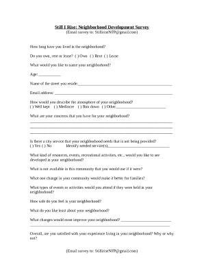 Rental Experience Survey Template 12 Questions Doc Template | pdfFiller