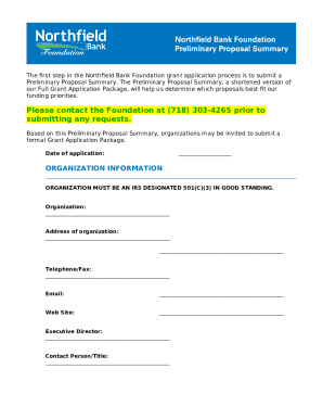 Northfield Bank FoundationNorthfield Bank Doc Template | pdfFiller