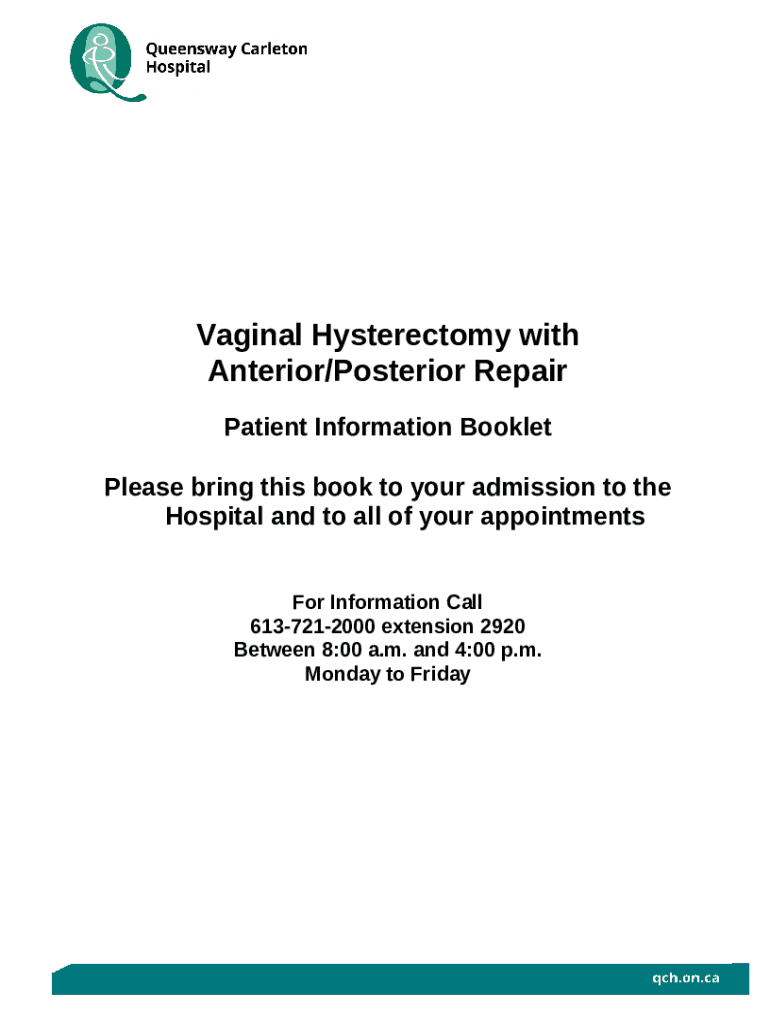 Outcomes of vaginal hysterectomy combined with anterior ... Doc ...