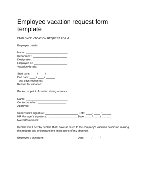 Employee-vacation-request--template. ... Doc Template | pdfFiller