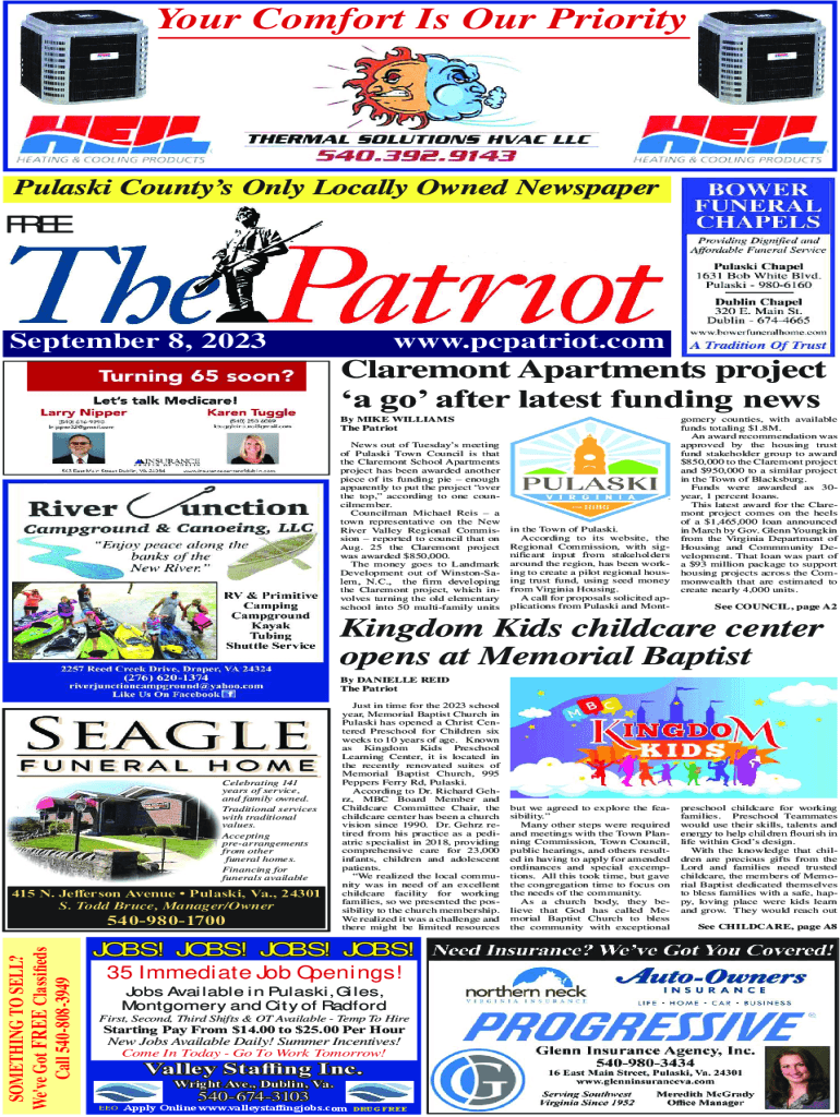 Fillable Online PCPatriot - The Weekly Newspaper That is Read Daily Fax ...