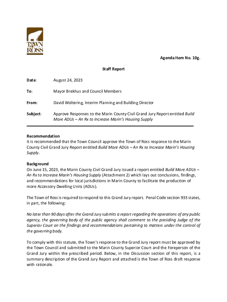 Fillable Online Marin County grand jury calls for better coordination of crisis ... Fax Email ...