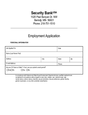 Fillable Online Minnesota Application For Employment Fax Email Print ...