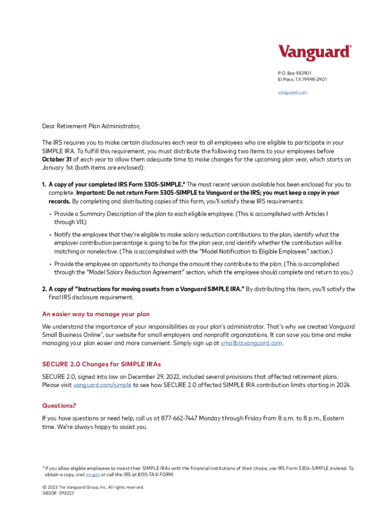 Fillable Online Gift of Nonretirement Assets to Existing Vanguard ...