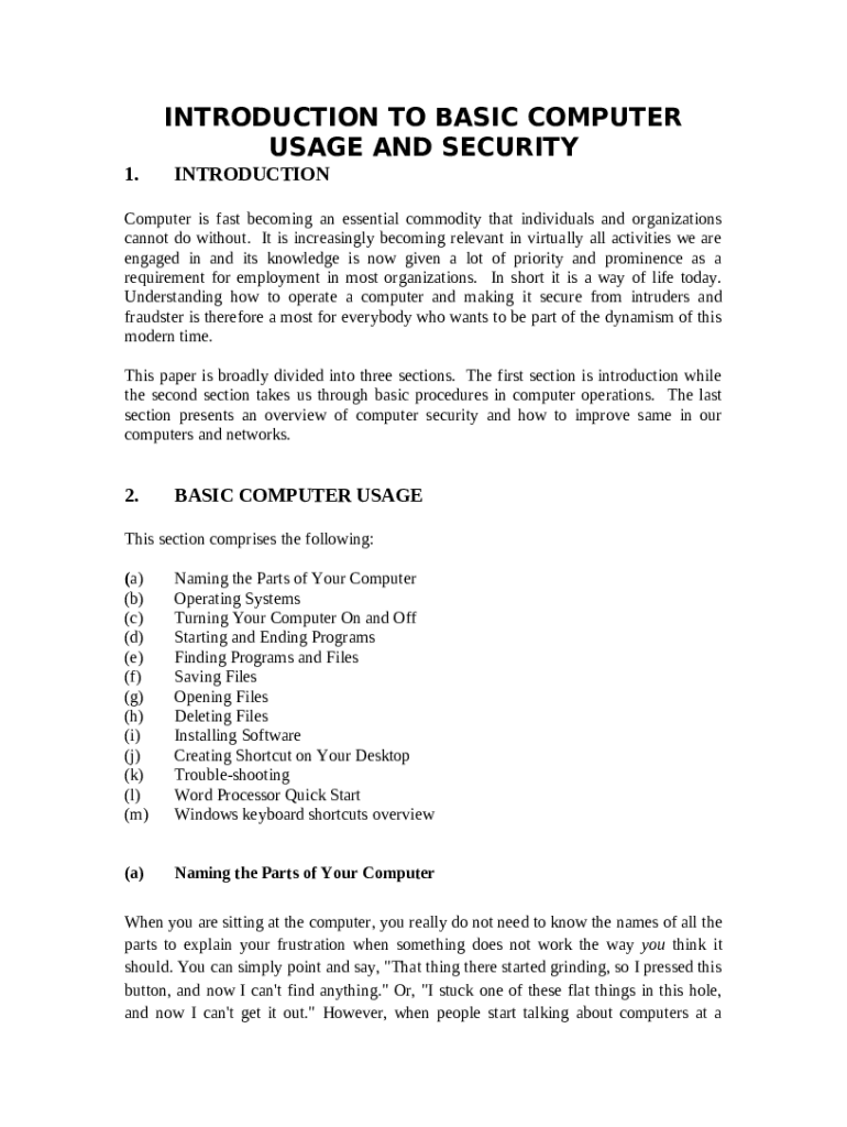 What Is Computer Security? (And Why It's Important) Doc Template | pdfFiller