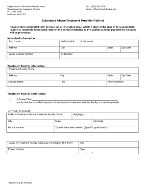 UCB-18441-E, Substance Abuse Treatment Provider Referral. Substance ...