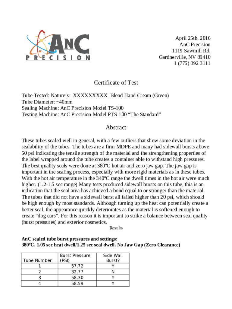 AnC Certificate of Test.1 (1) Doc Template | pdfFiller