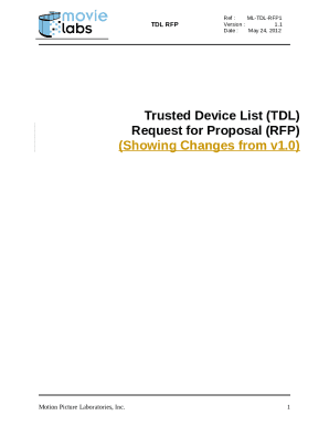 Trusted Device List (TDL) RFP Doc Template | pdfFiller