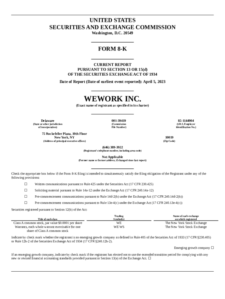 Warrants, each whole warrant exercisable for one share of Class A ...