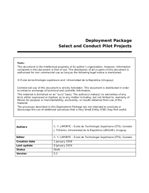 Project Pilot Plan Template Doc Template | pdfFiller
