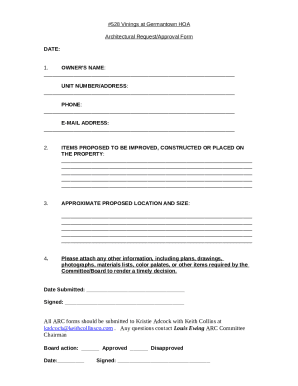 ARCHITECTURAL REQUEST - Webscapes Doc Template | pdfFiller