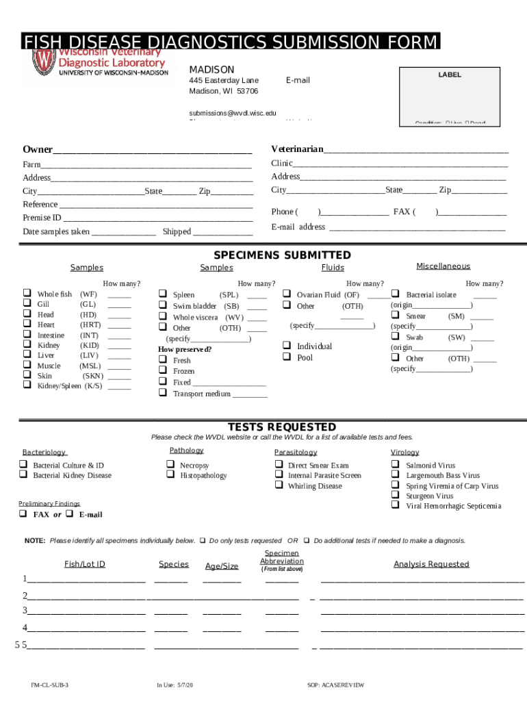 BOVINE REGULATORY SUBMISSION Doc Template | pdfFiller