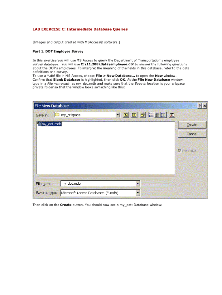 Fillable Online ocw mit Microsoft Access database - queries run on server or client? Fax Email ...