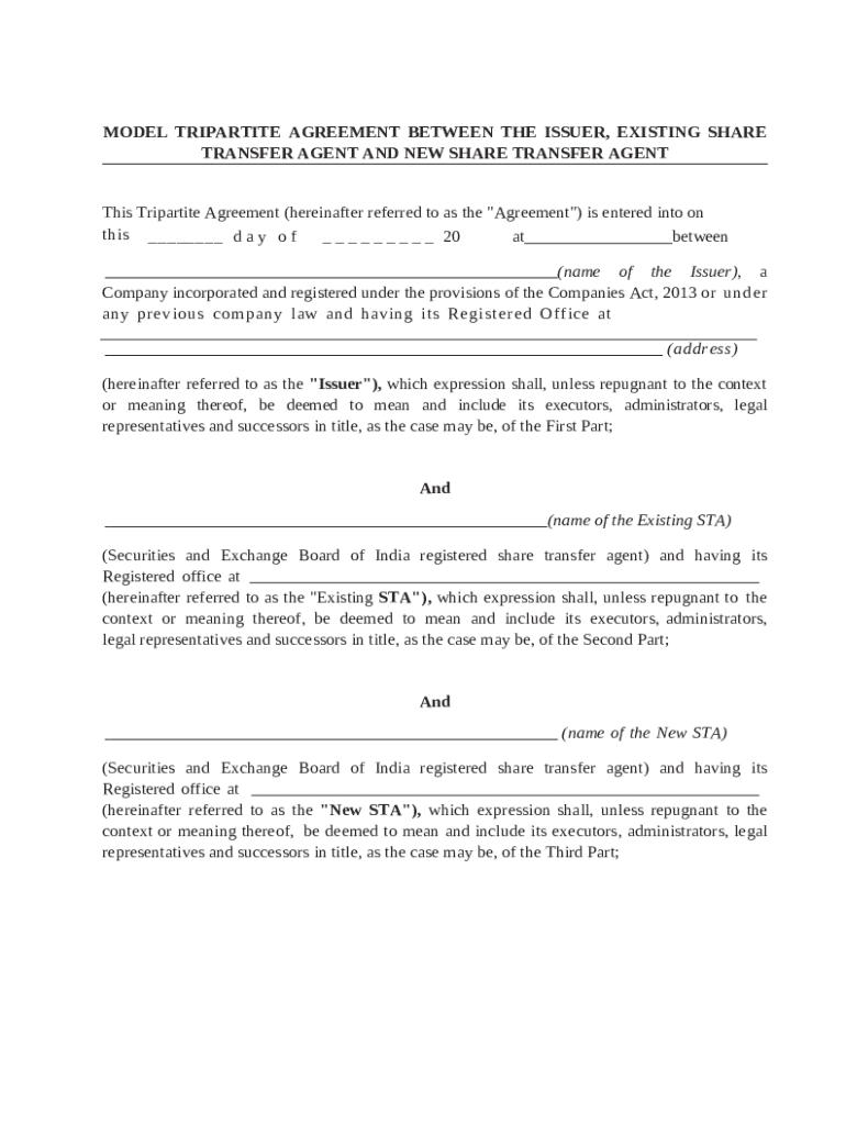 Free Tripartite Agreement Template (2024 Sample Contract) Doc Template ...