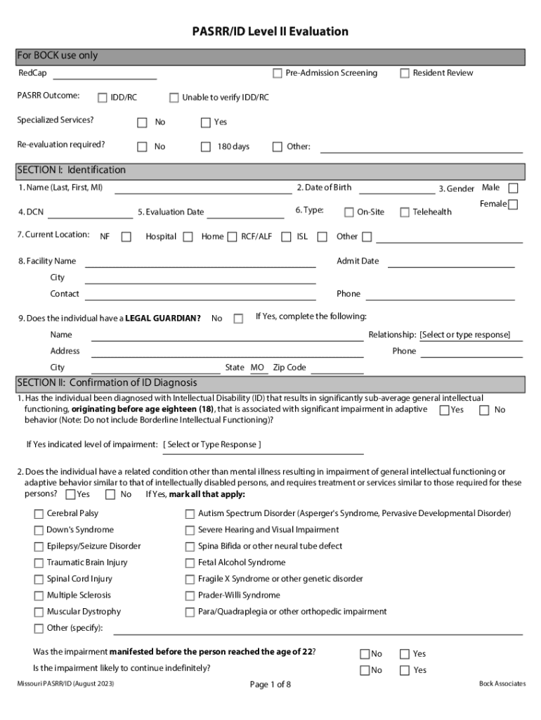 Fillable Online pre-admission screening/resident review mental health ...