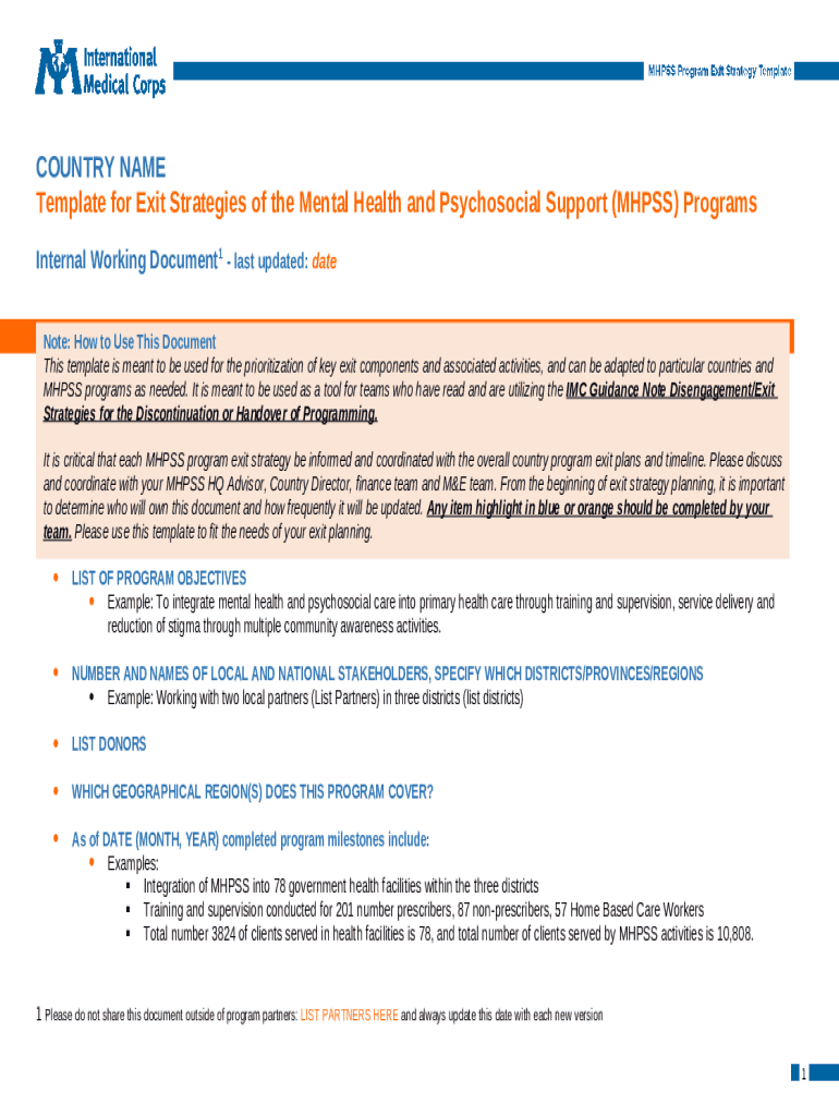What is mental health and psychosocial support (MHPSS)? Doc Template ...