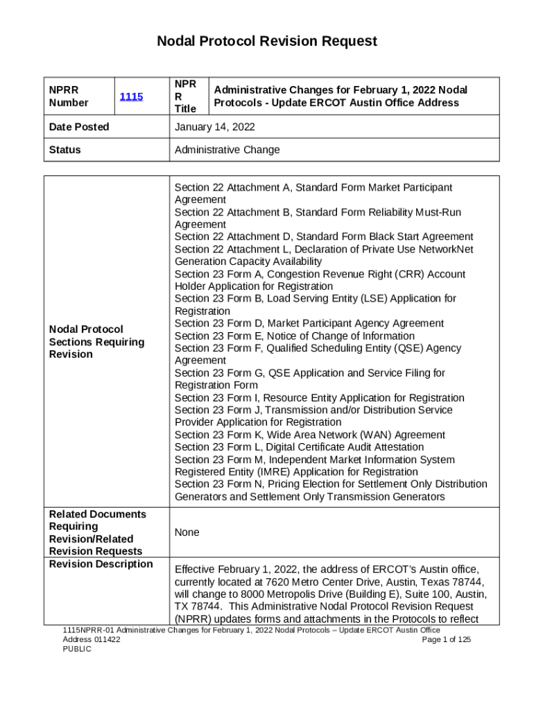 Summary of Protocol Revisions Doc Template | pdfFiller