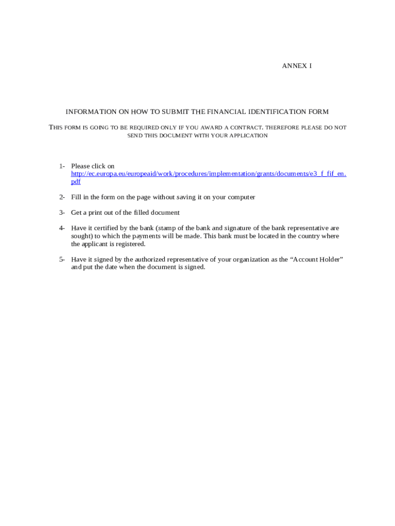 INATION ON HOW TO SUBMIT THE FINANCIAL IDENTIFICATION Doc Template ...