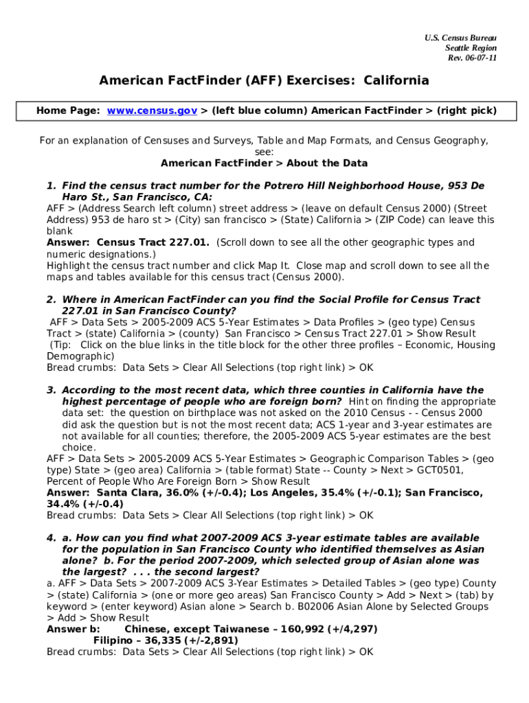 Downloading and Displaying Data from American FactFinder Doc Template ...