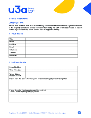 Fillable Online u3a Health and Safety Policy template 2023 Fax Email ...