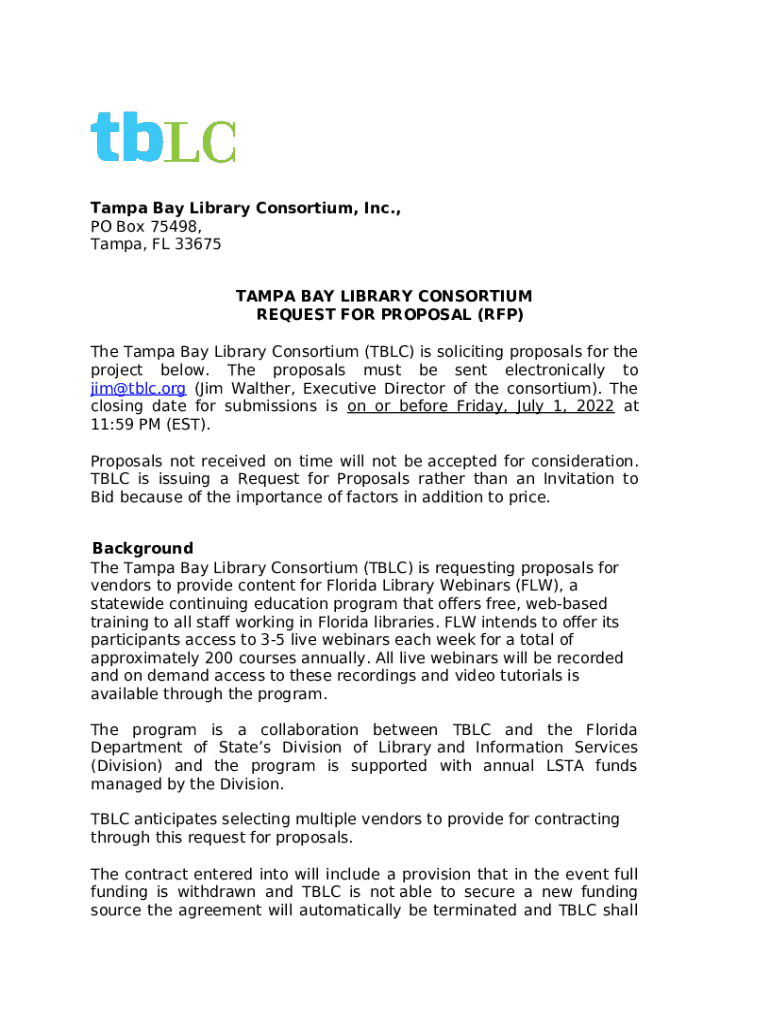 Tampa Bay Library ConsortiumProvide better, faster library ... Doc ...