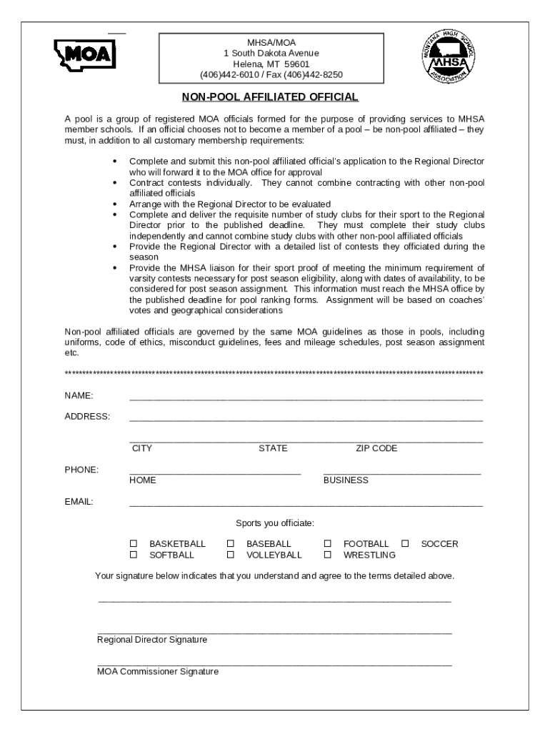 MOA s Doc Template | pdfFiller