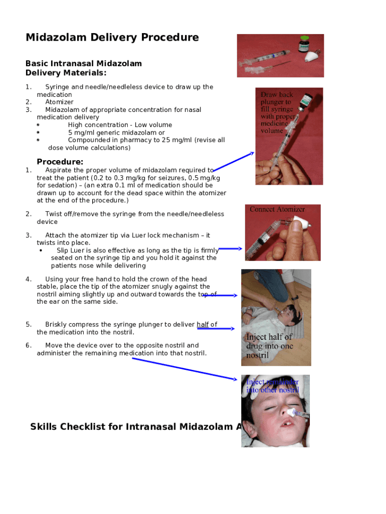 MAD nasal medication delivery procedure Doc Template | pdfFiller