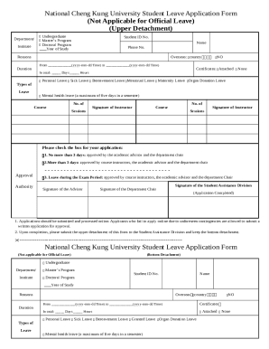 Student Leave Application System Orientation-NCKU CIVIL Doc Template ...