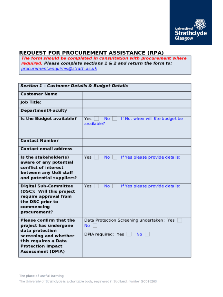 Instructions for Completing the Request for Procurement ... Doc ...