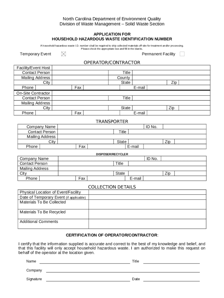 Generator Identification Numbers and Manifests Doc Template | pdfFiller
