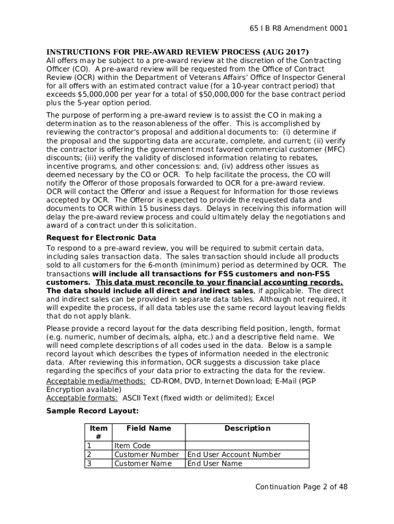 Pre-Award Process Guide Doc Template | pdfFiller
