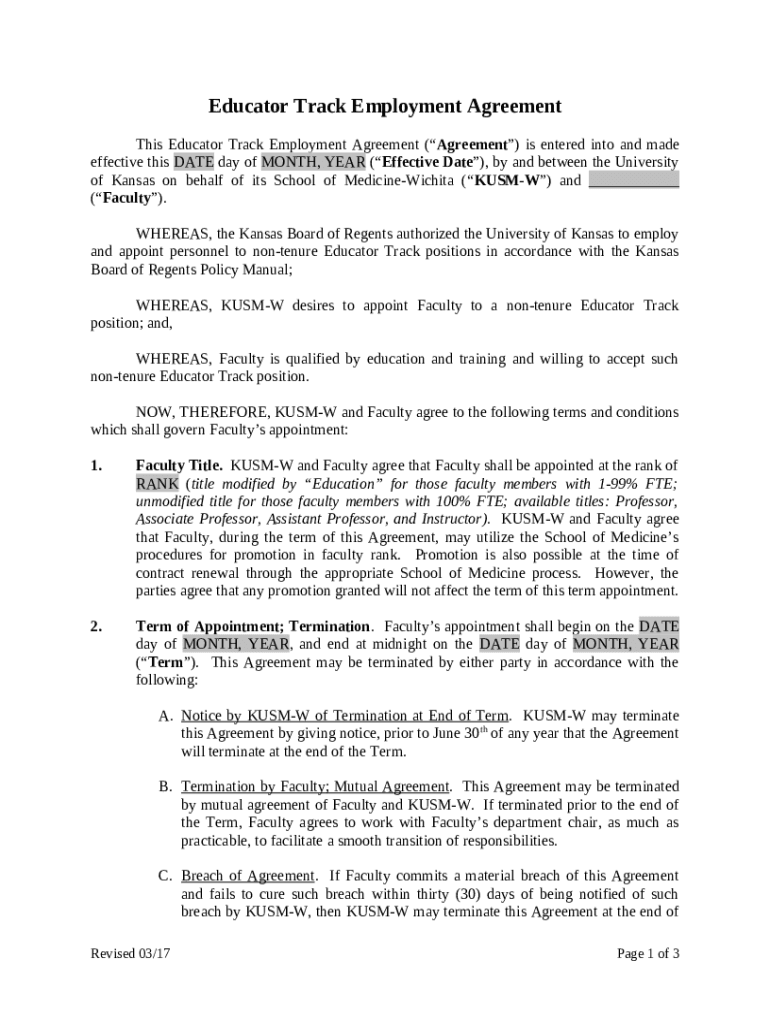 Employment Contract for Instructors - Multi-Year Doc Template | pdfFiller