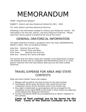 Oratorical Contest Rules and Regulations Doc Template | pdfFiller